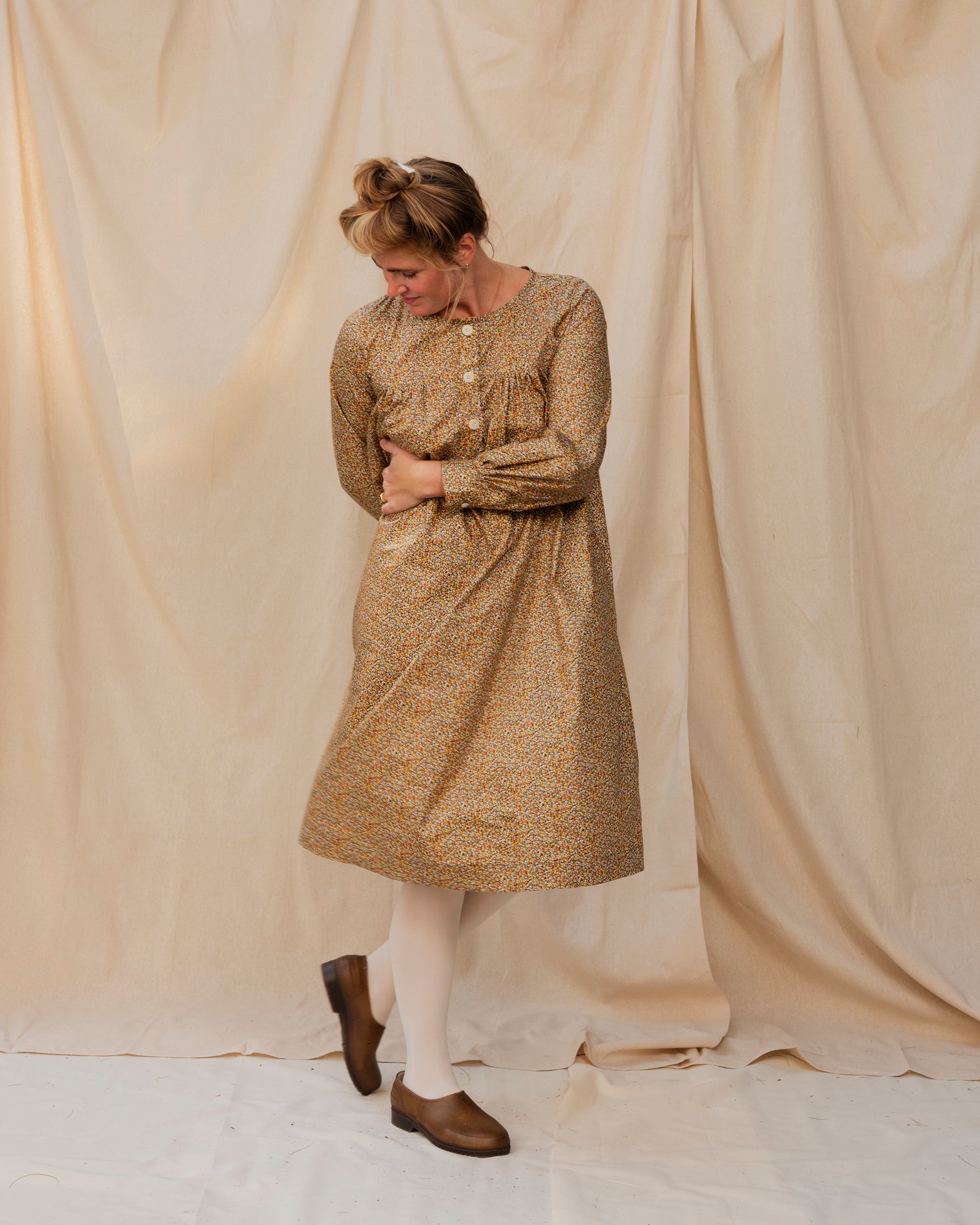 Herself clothing, natural fibers, basics, made in the USA.